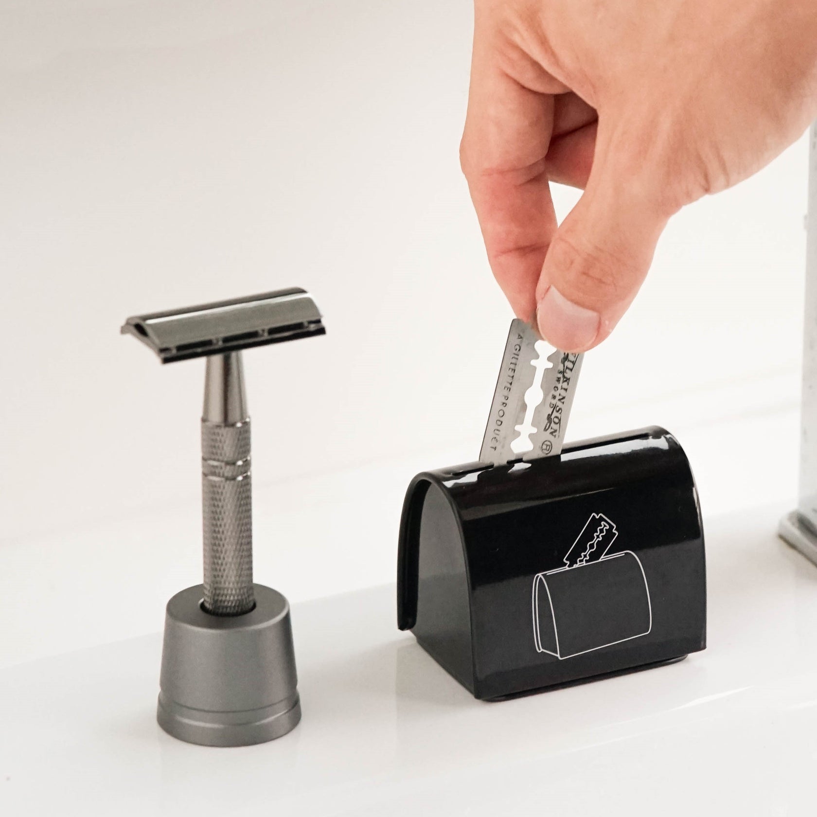 OKOK MART Razor Blade Disposal Metal Box